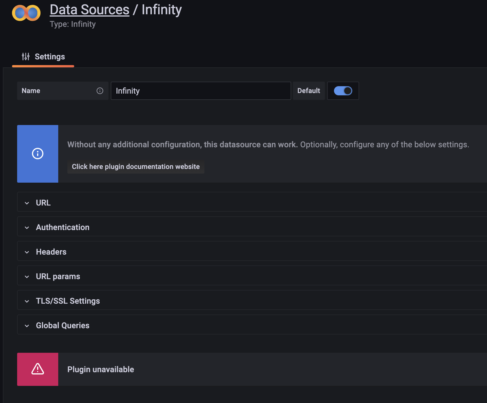 [Bug] Plugin unavailable with Grafana 8.2.5 · Issue #203 · grafana/grafana-infinity-datasource ...
