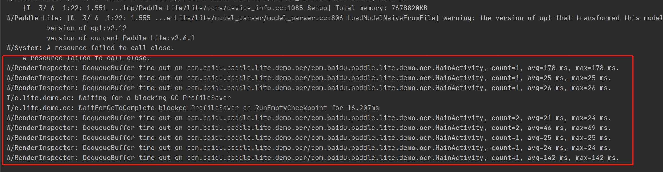 使用en_PP-OCRv3_xx优化后的模型在android手机上内存溢出 · Issue #10065 · PaddlePaddle/Paddle-Lite · GitHub