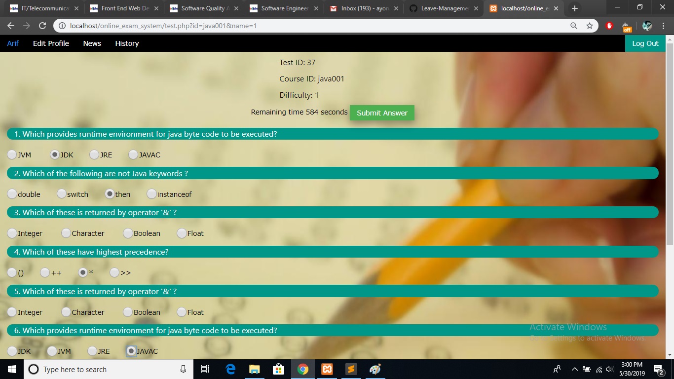 GitHub - BlackKnightZERO/Online-Examination-System: Web based system ...