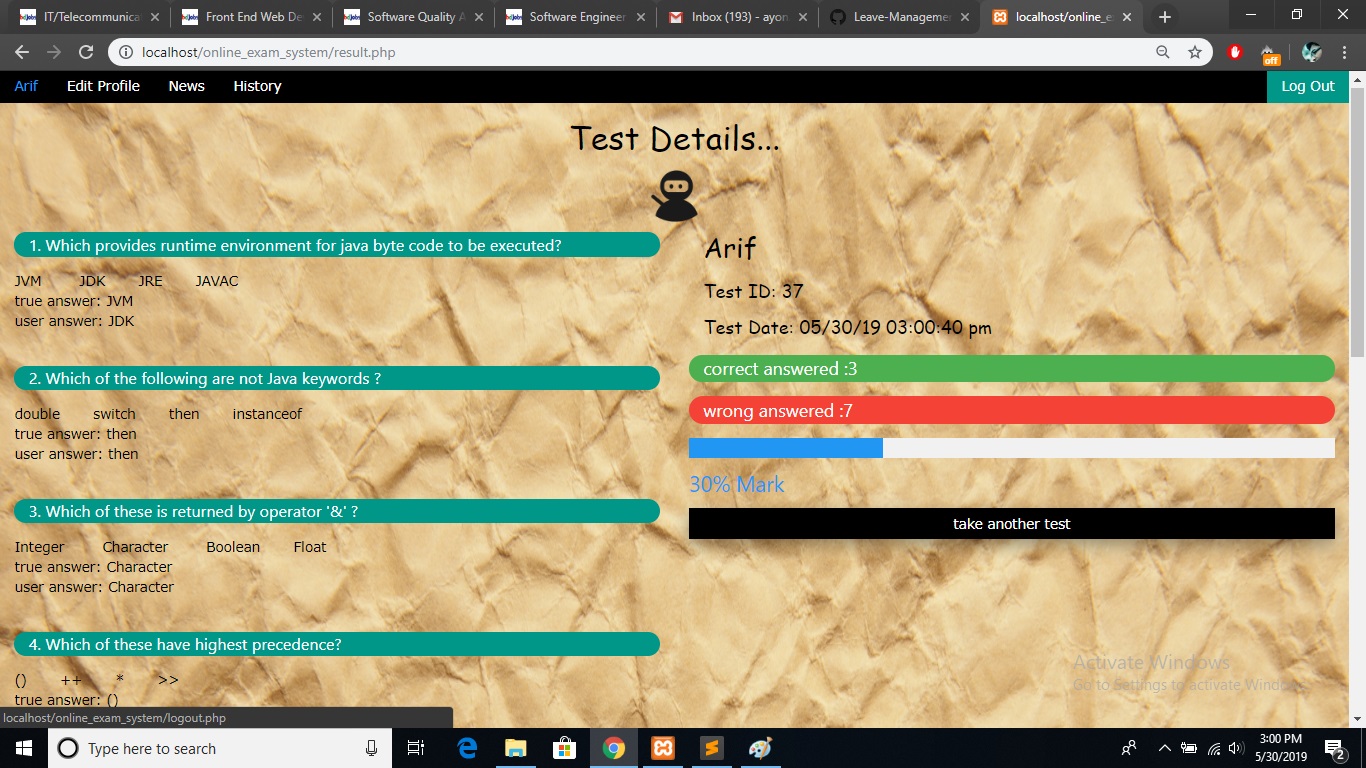 GitHub - BlackKnightZERO/Online-Examination-System: Web based system ...