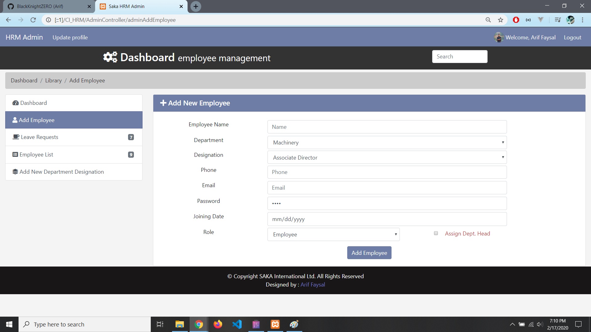 GitHub - BlackKnightZERO/HRM_Management: A responsive web-based system ...
