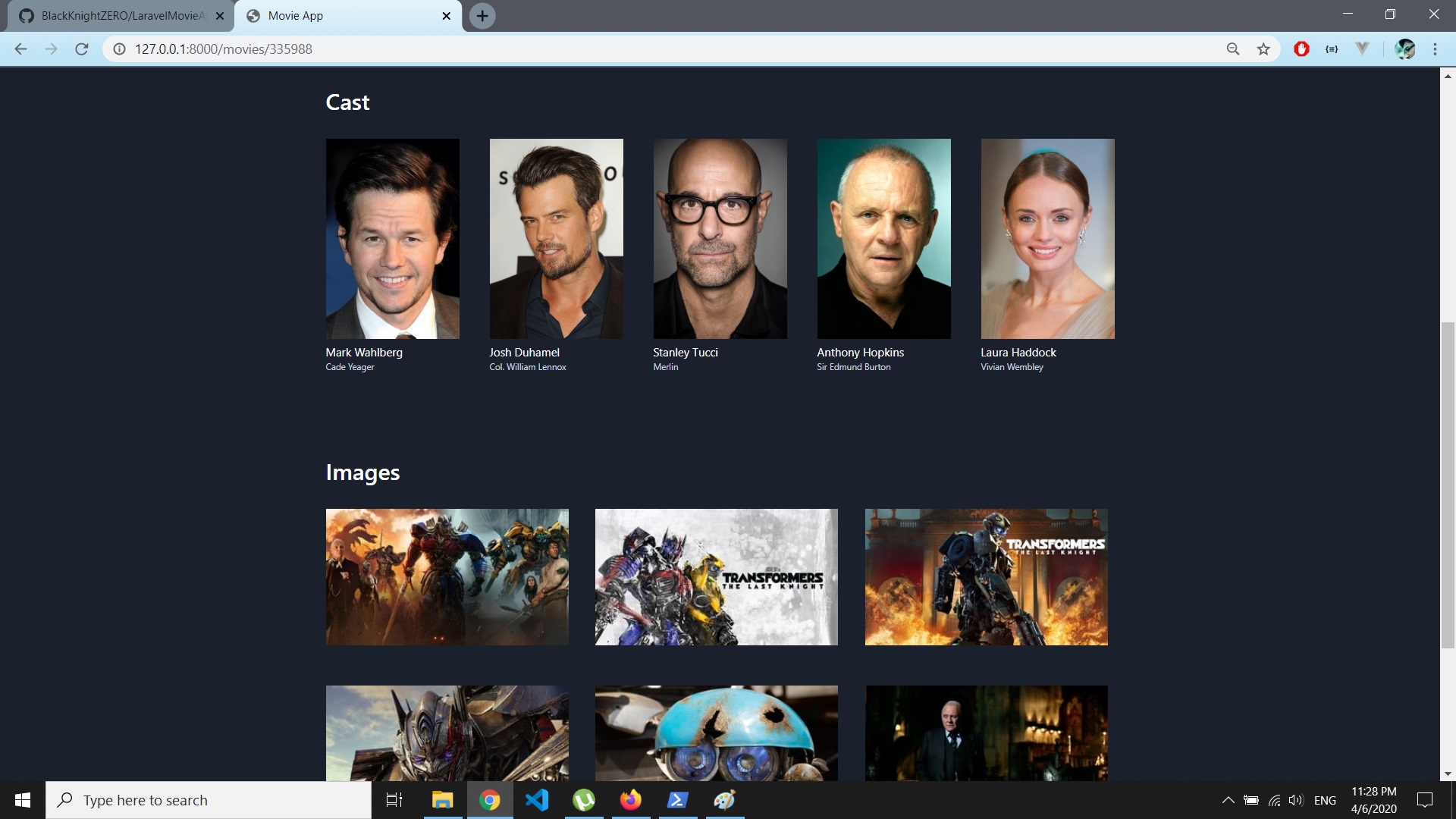 GitHub - BlackKnightZERO/LaravelMovieApp: Laravel 7.3, HTTP Client ...