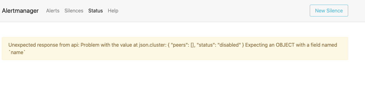 Alertmanager Ui Status Endpoint Is Not Working · Issue 2409 · Prometheusalertmanager · Github