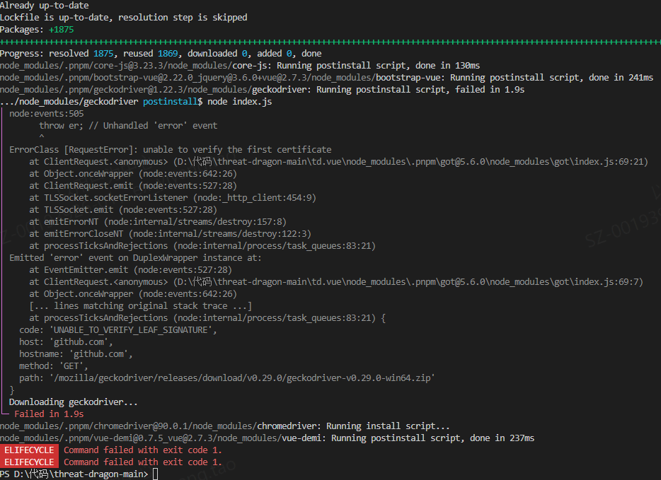 Sometimes fail to install geckodriver on windows platform · Issue #471 · OWASP/threat-dragon ...