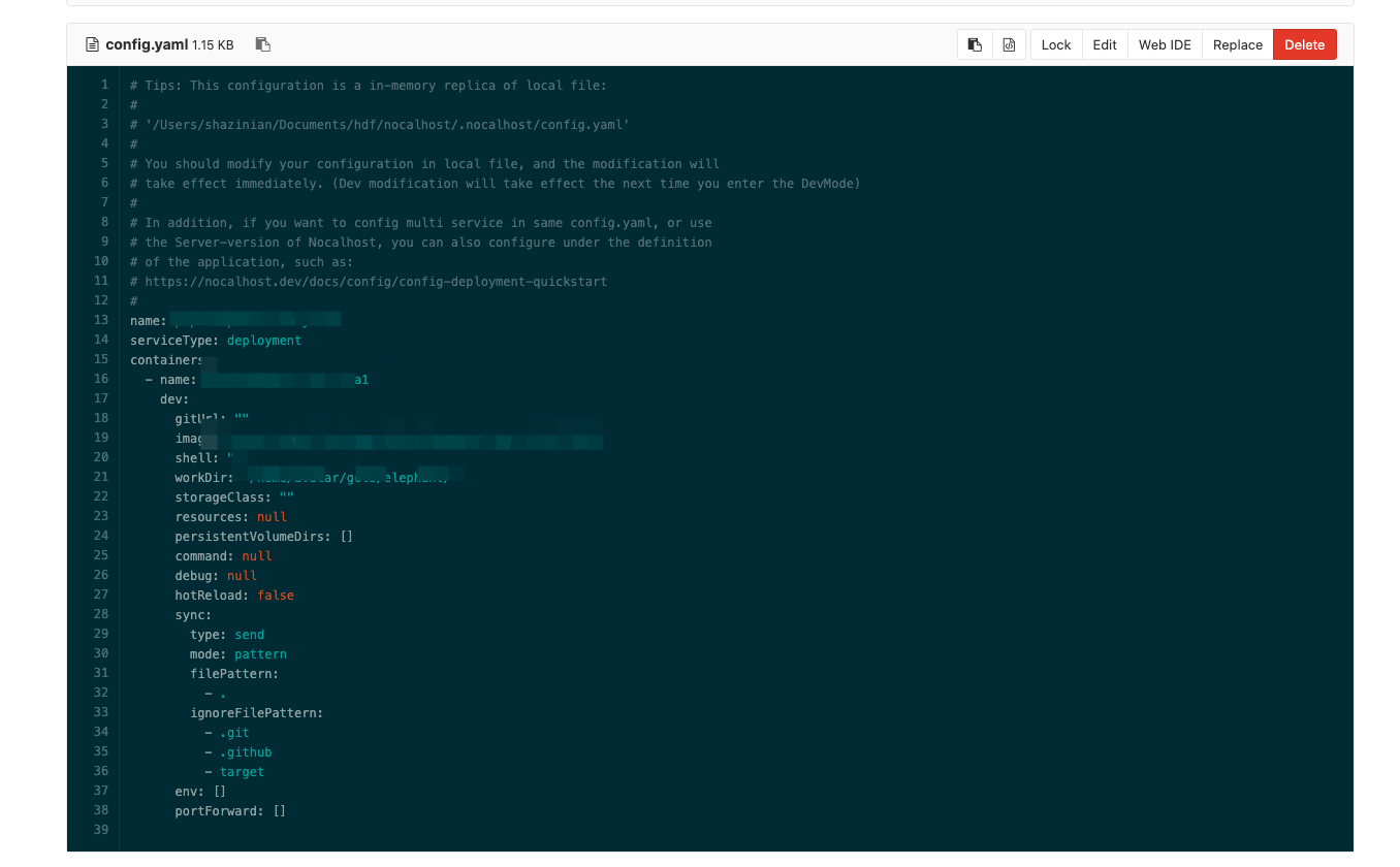 No config.yaml available in this directory · Issue #1356 · nocalhost/nocalhost · GitHub