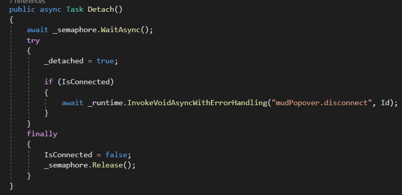 Large dispose time of multiple MudPopover · Issue #6498 · MudBlazor/MudBlazor · GitHub