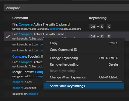Can't go back after showing same keybindings · Issue #99530 · microsoft/vscode · GitHub