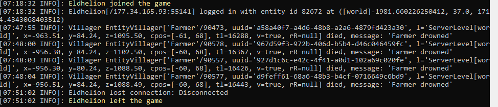 [1.17] Exception loading entity, Villagers are missing · Issue #6037 · PaperMC/Paper · GitHub