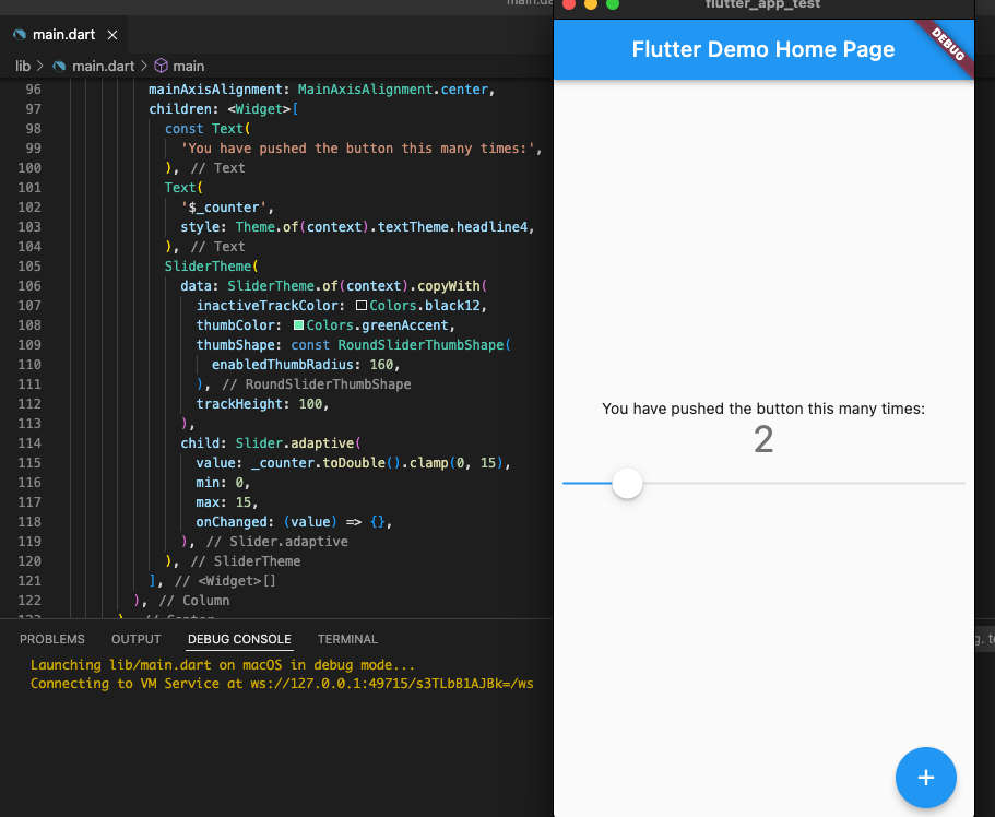 Material Slidertheme Properties Or Whole Widget Are Ignored On Ios · Issue 105718 · Flutter