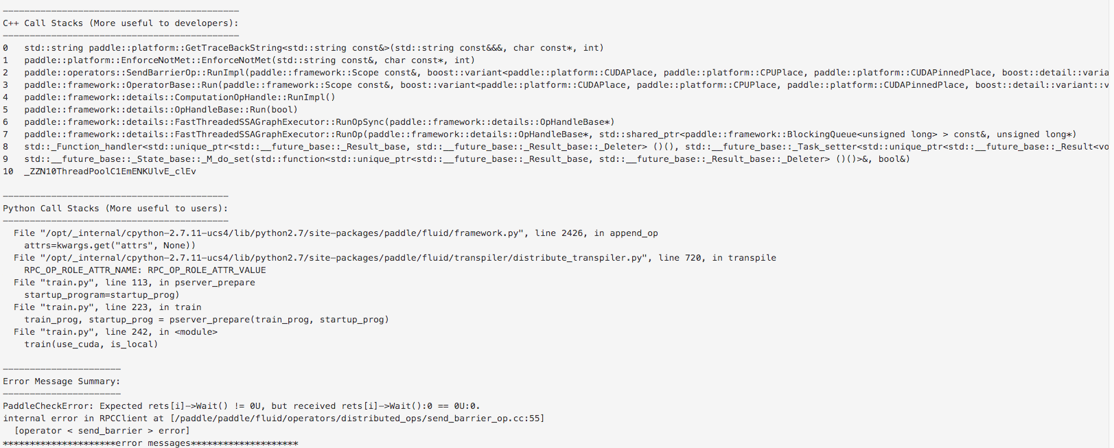 paddle 1.6.0 训练过程中报错 · Issue #20849 · PaddlePaddle/Paddle · GitHub