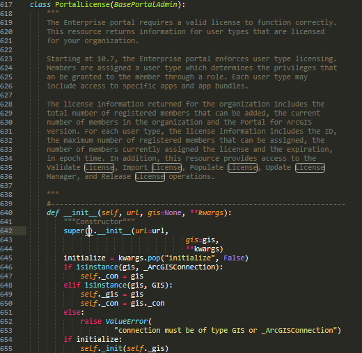 Type error prevents "arcgis.gis.admin.PortalLicense" from working ...