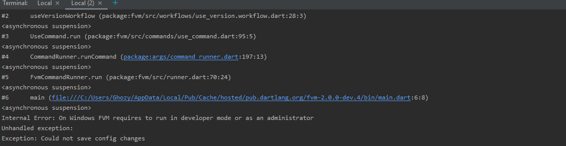 [BUG] On Windows FVM requires to run in developer mode or as an ...