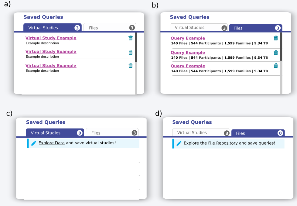 Cohort Builder: Saved queries widget with Virtual Studies · Issue #1115 ...