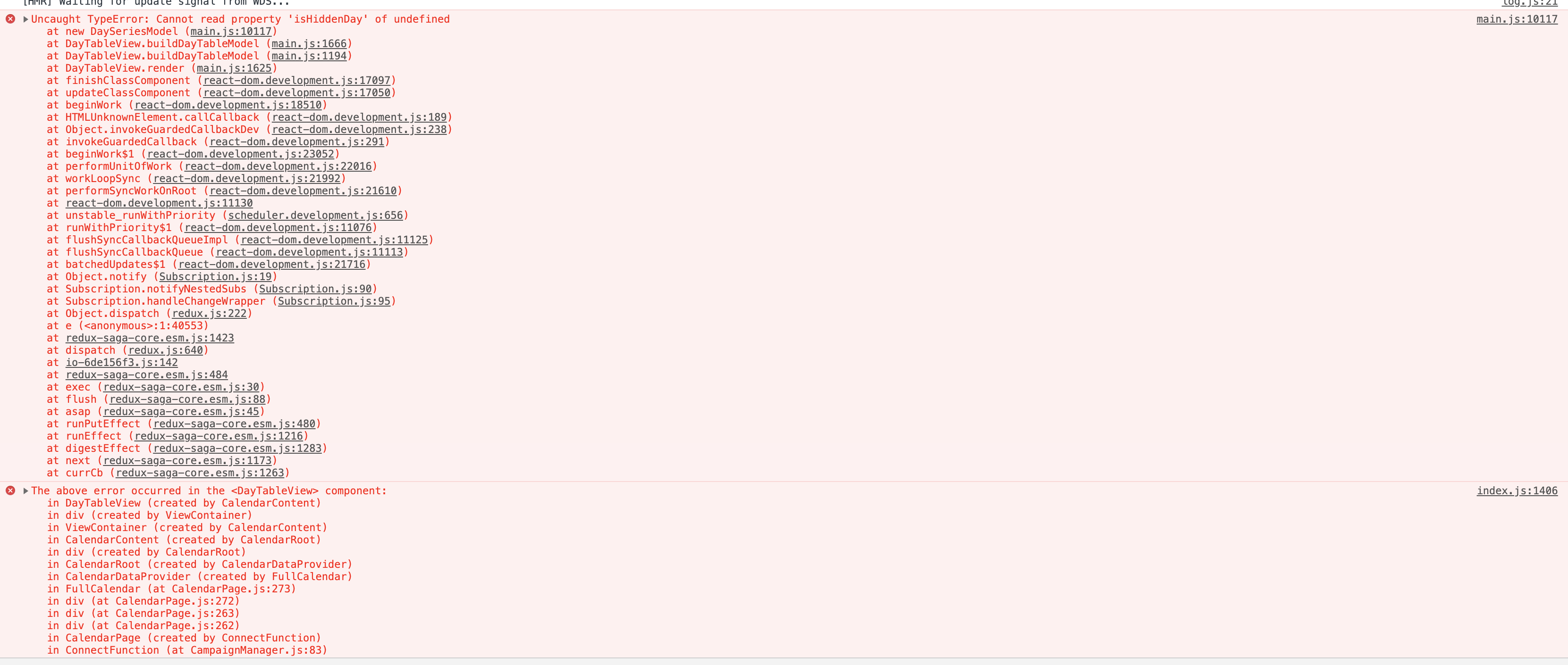 Is Hiddenday Undefined Error V5 Rc React · Issue 5510 · Fullcalendar Fullcalendar · Github