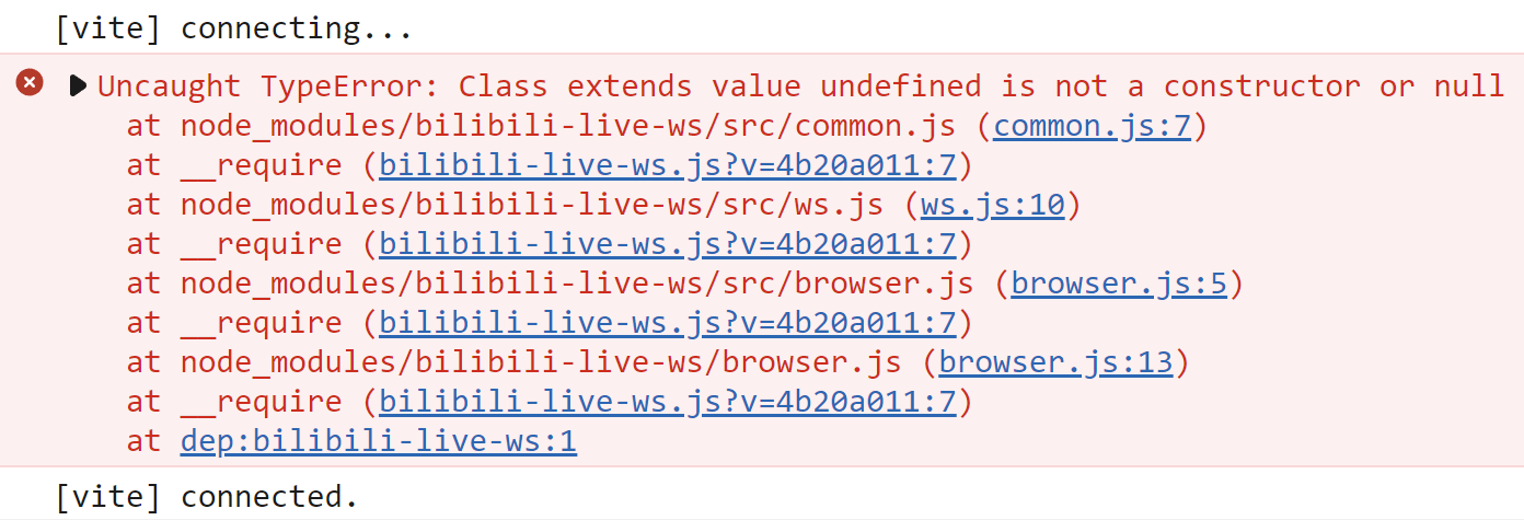 浏览器环境下，使用 Vite 打包时出现错误 · Issue #180 · simon300000/bilibili-live-ws · GitHub