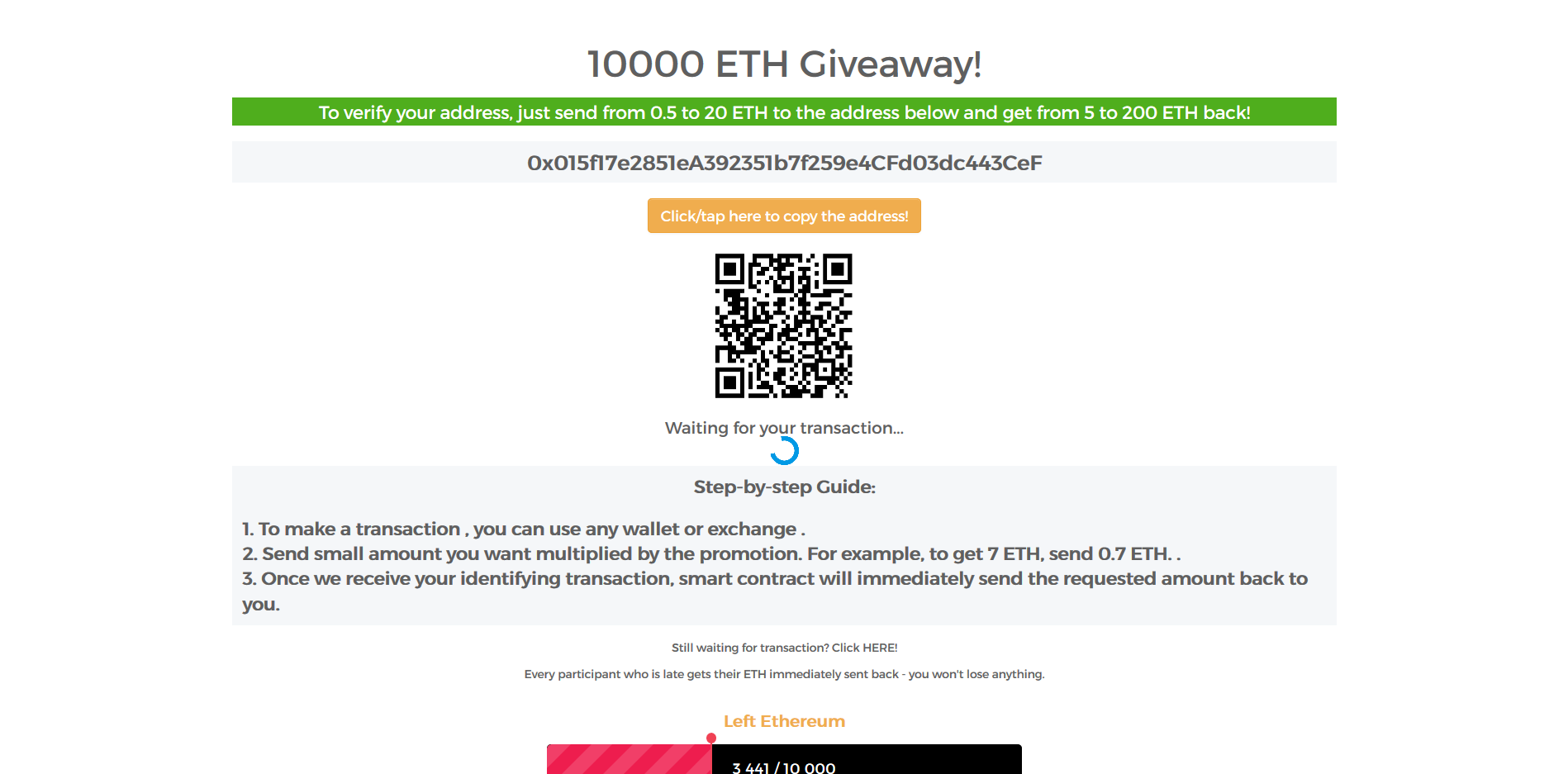 Fake ETH giveaway [Blacklist Request] · Issue #2636 · MetaMask/eth-phishing-detect · GitHub
