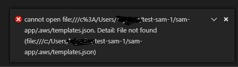 "Configure" Codelens does not create templates.json file if it doesn't ...