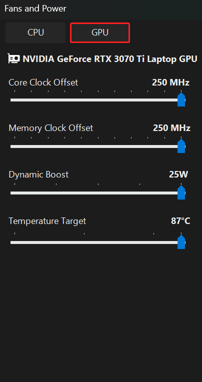 GPU does not hit the same Clock Speed or Power usage as Armoury Crate · Issue #782 · seerge/g ...