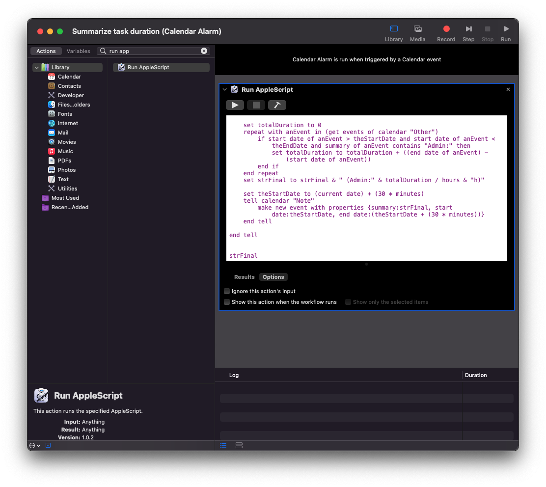 GitHub - shape-changing-interfaces/Mac-Calendar-Event-Duration-Summarizer: Applescript that ...
