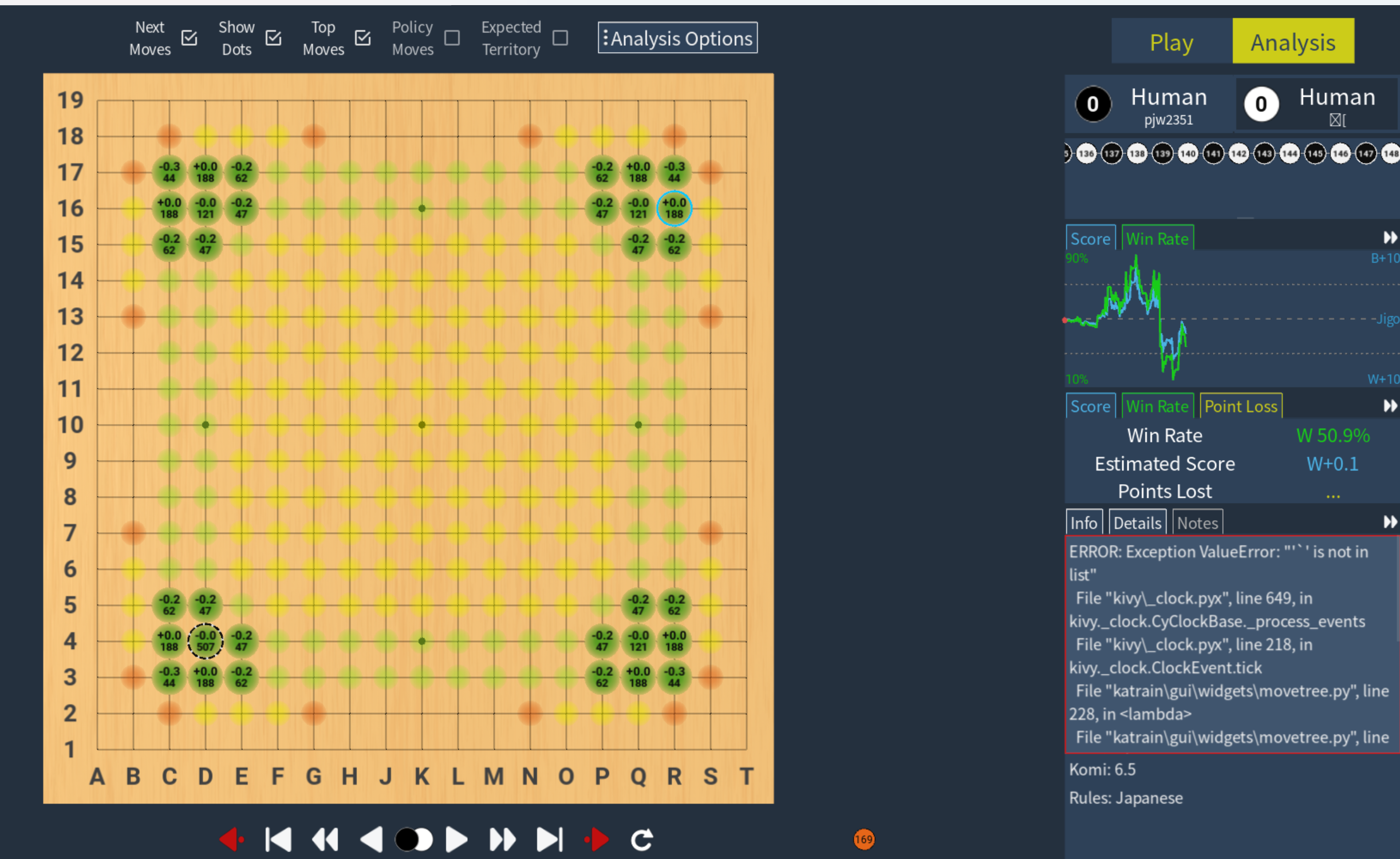 Played a game for which the file crashes Katrain · Issue #605 ...