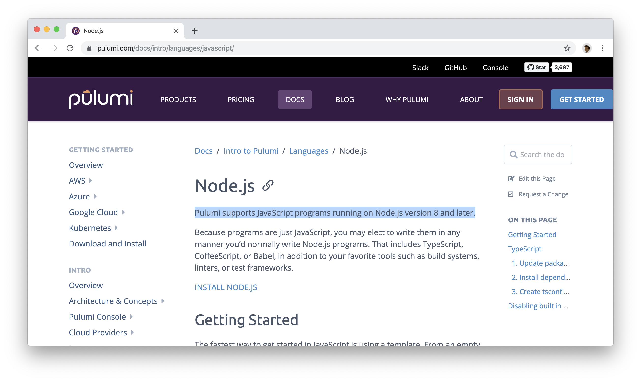 Recommend Lts Version Of Node · Issue 1848 · Pulumidocs · Github 2272