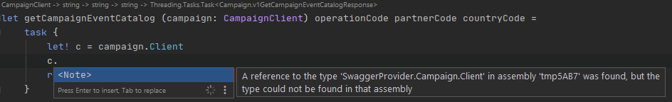 Fail to get autocompletion · Issue #142 · fsprojects/SwaggerProvider · GitHub