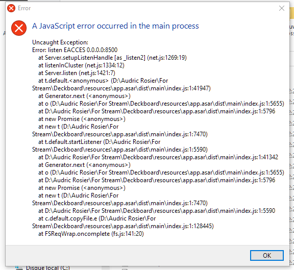 Launch Error · Issue #356 · rivafarabi/deckboard · GitHub
