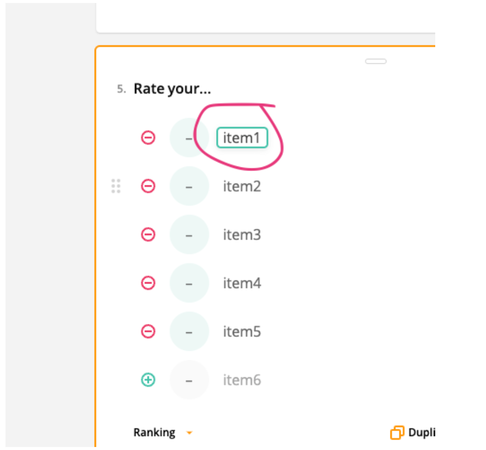 Ranking Item Edit Mode · Issue 4484 · Surveyjssurvey Library · Github