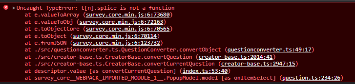 Jsonobjecttoobject May Raise Exception · Issue 4615 · Surveyjssurvey Library · Github