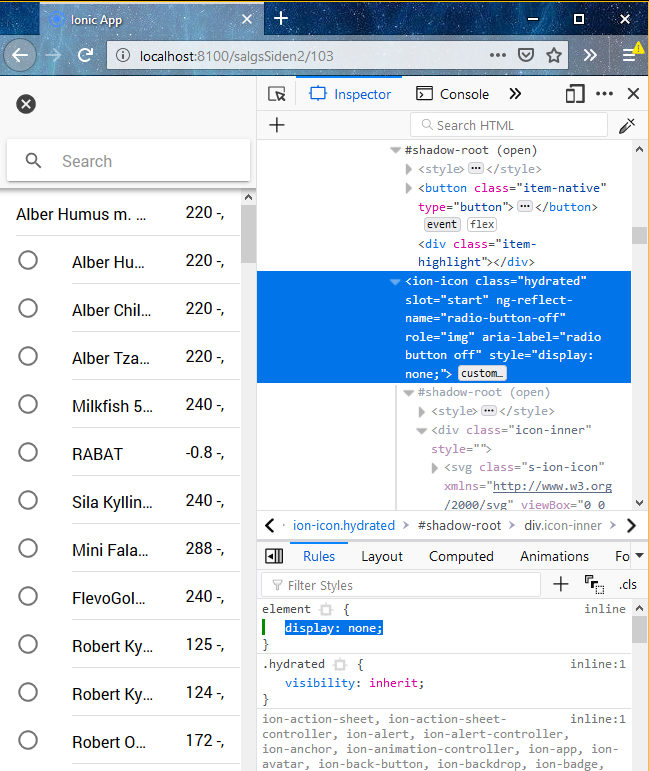 Change/Remove the ion-icon · Issue #130 · eakoriakin/ionic-selectable · GitHub