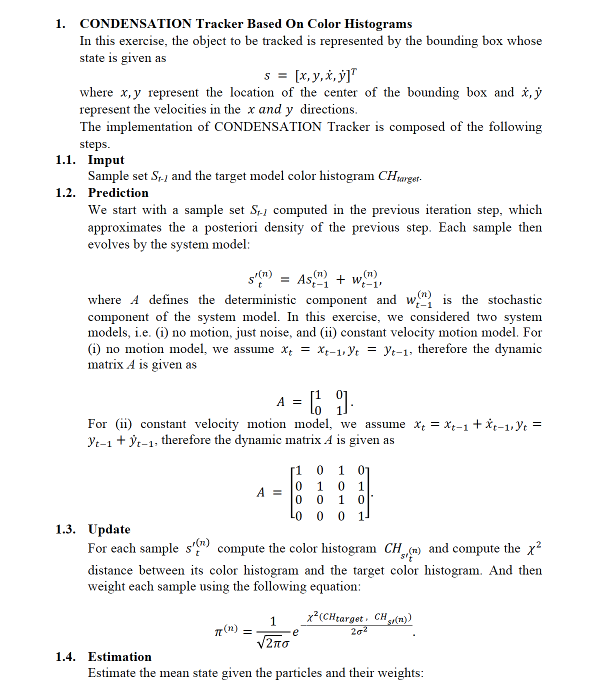 GitHub - KKeishiro/CONDENSATION-tracker: Object tracking with particle filters
