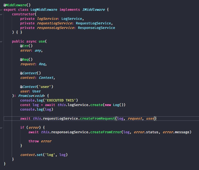 [BUG] Middleware not being executed before controller handler · Issue #965 · tsedio/tsed · GitHub