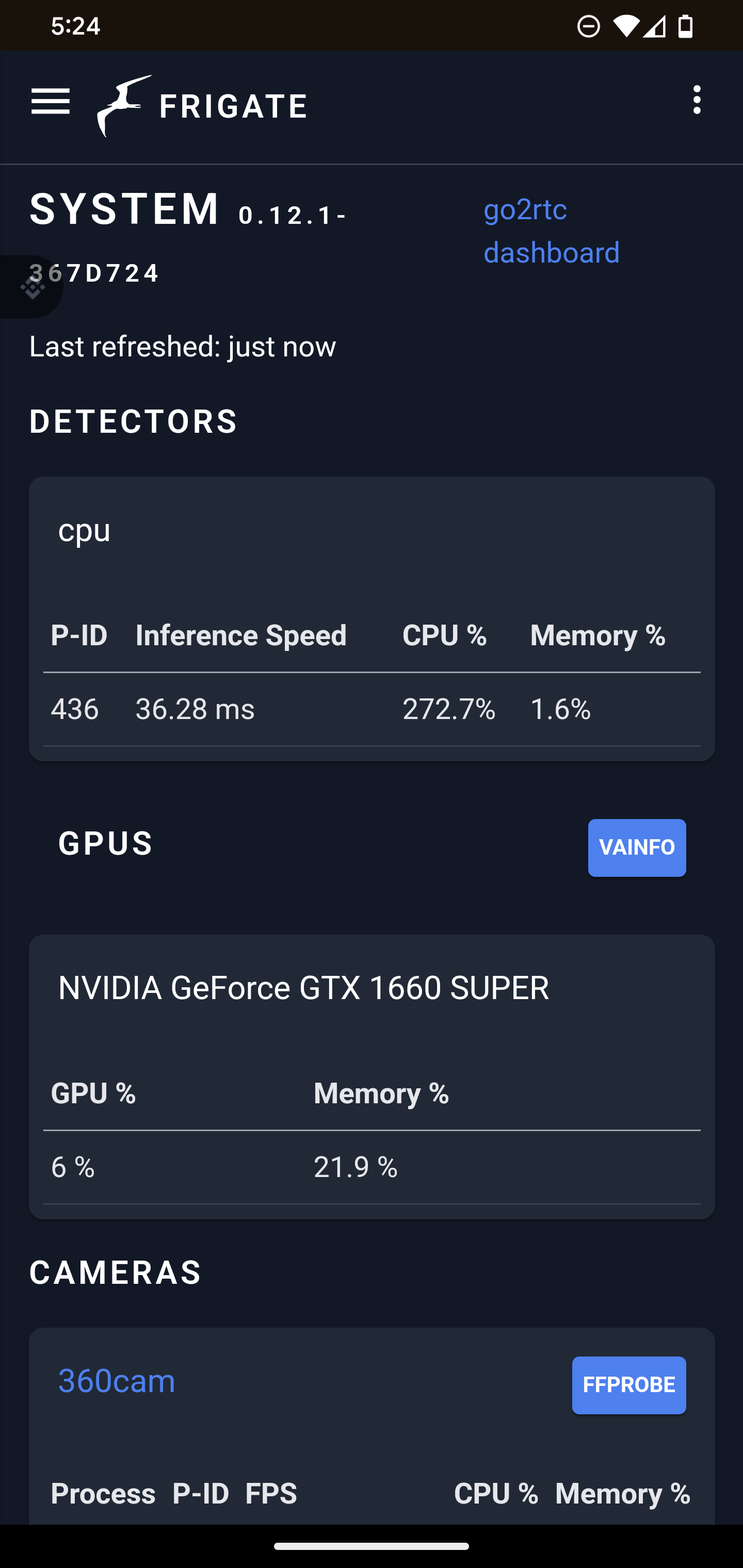 [Support]: excessive CPU usage over 200 percent · Issue #8278 · blakeblackshear/frigate · GitHub