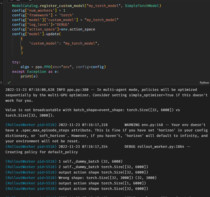 Rllib Rayrllibputeactionsfrominputdict Method Return Wrong 
