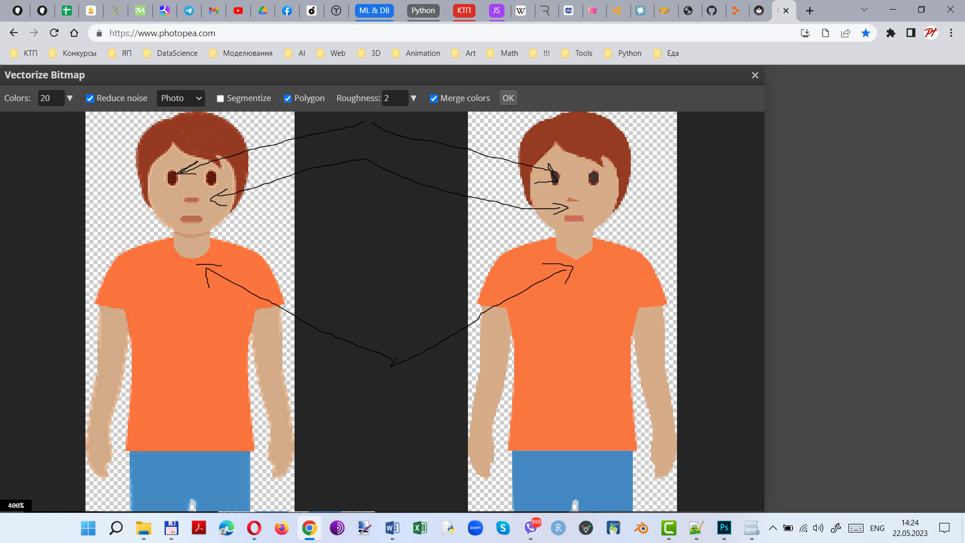 Vectorize Bitmap: two problem and two idea · Issue #5656 · photopea ...