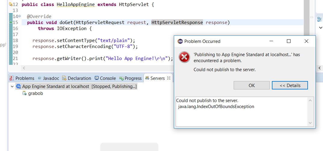 gcloud eclipse plugin - app engine dev server can't be started · Issue #3193 ...