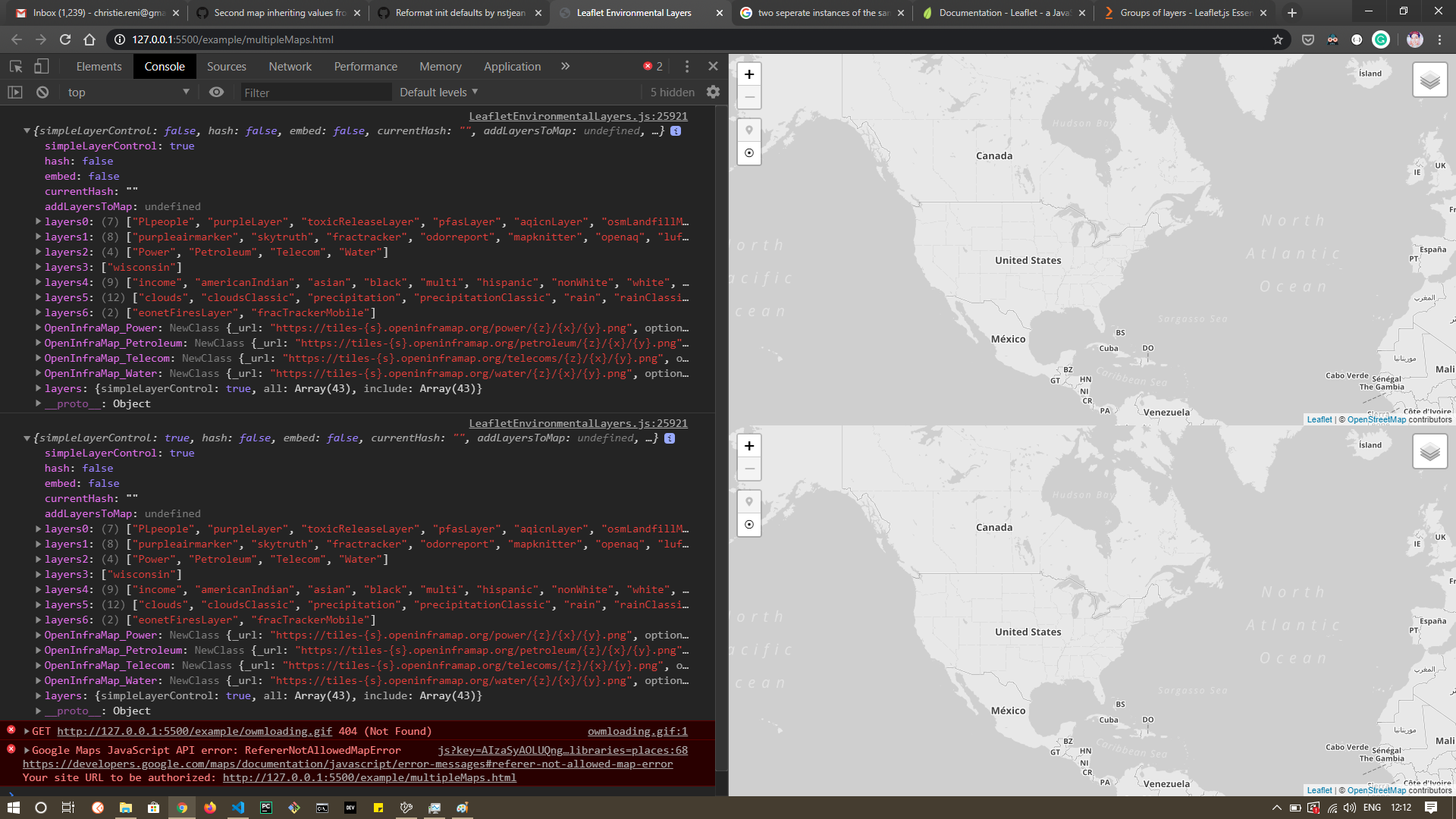 Second map inheriting values from first map · Issue #395 · publiclab/leaflet-environmental ...