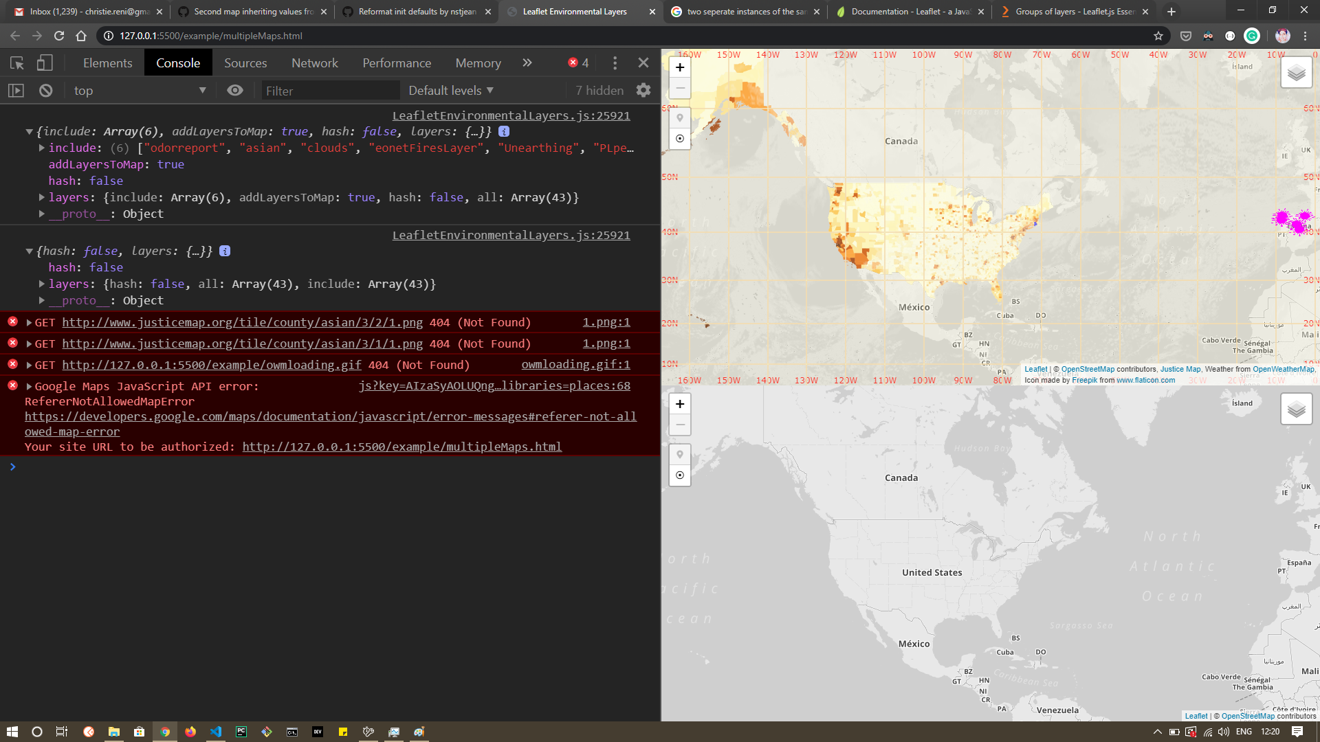 Second map inheriting values from first map · Issue #395 · publiclab/leaflet-environmental ...