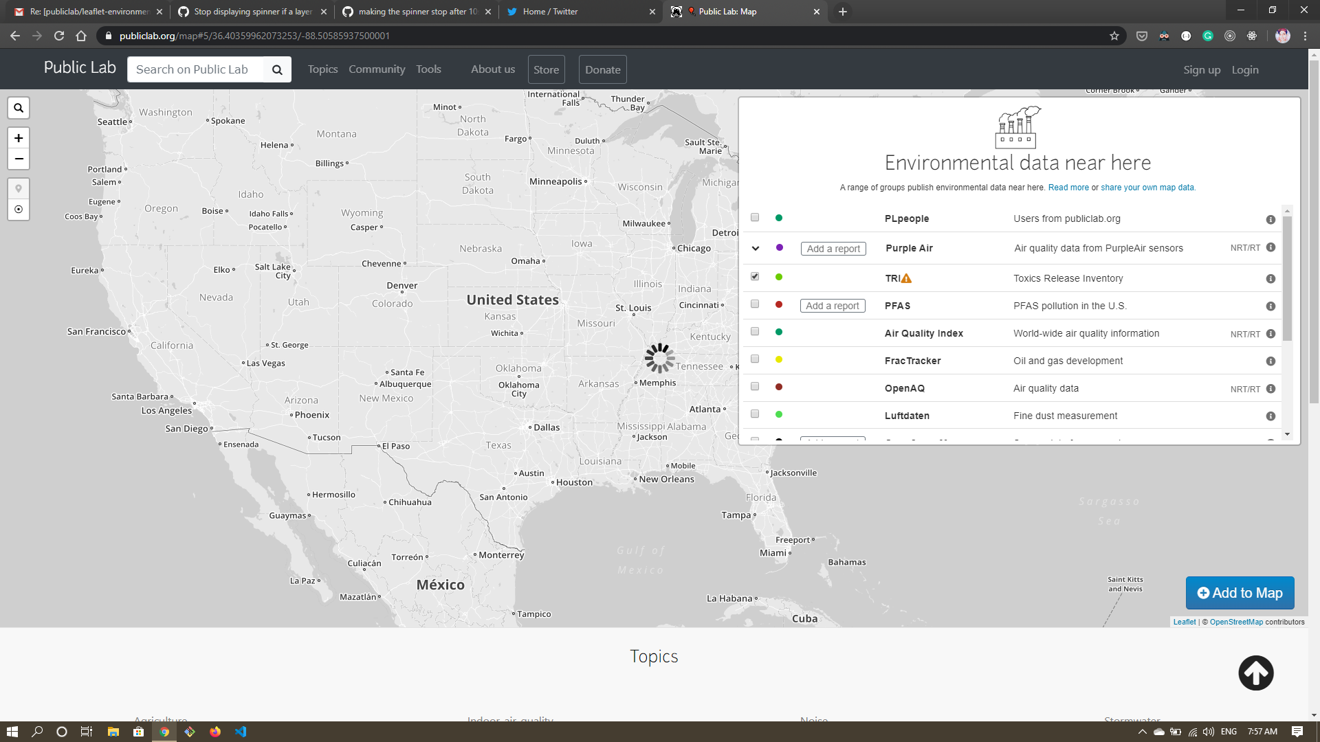 Stop displaying spinner if a layer fails to load for 10 seconds · Issue #290 · publiclab/leaflet ...