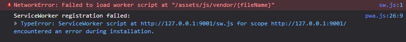 ServiceWorker registration failed · Issue #24490 · twbs/bootstrap · GitHub