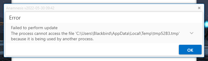 Can't update anam? · Issue #1127 · imchillin/Anamnesis · GitHub