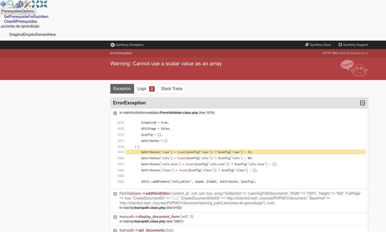 Error al subir un scorm o crear una lección en Chamilo · Issue #2828 · chamilo/chamilo-lms · GitHub
