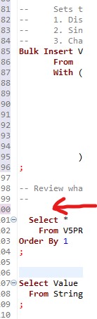 SQL Editor - Alt+Up stops moving to previous SQL Statement if encounters a blank line between ...