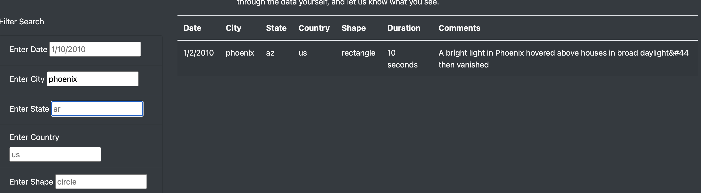 GitHub - jkotcher/UFOs
