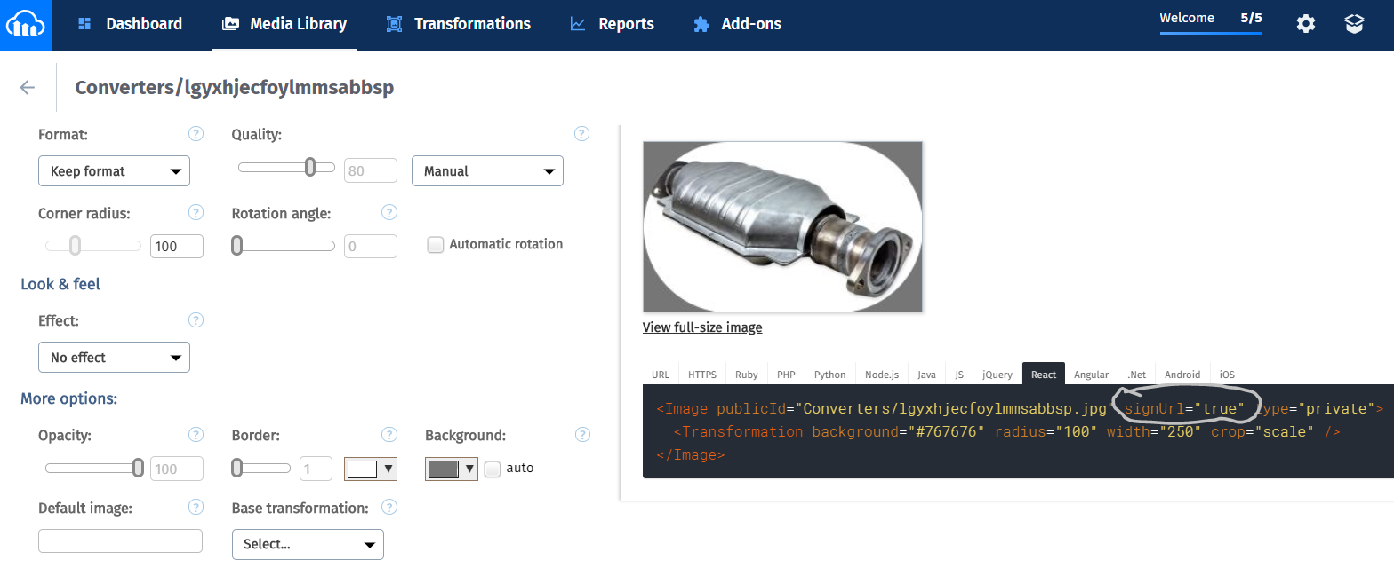 React does not recognize the `signUrl` prop · Issue #55 · cloudinary/cloudinary-react · GitHub