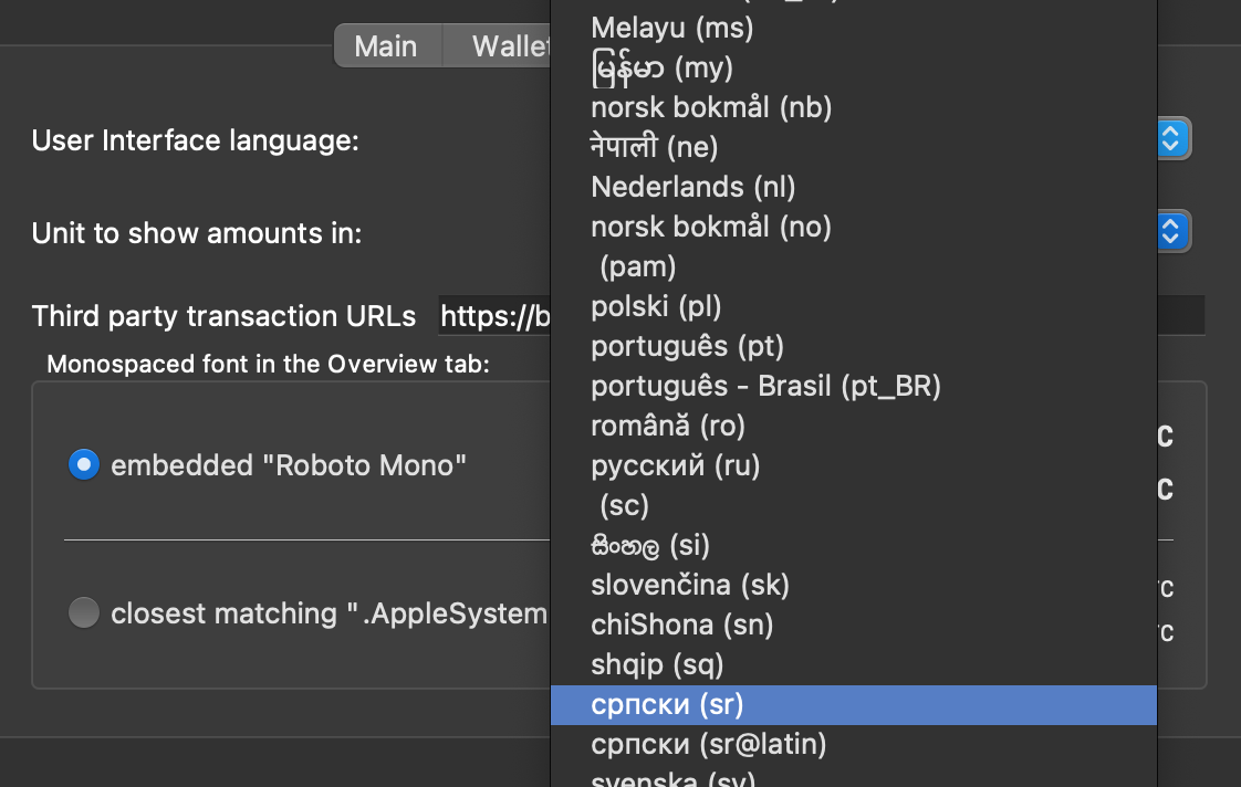 Slovenian (sl) translation missing in version 22.0 in the OS X build ...