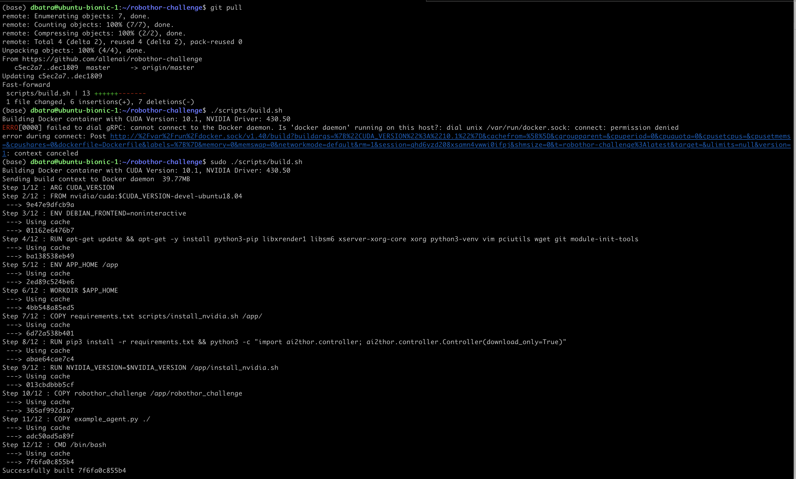 Install instruction. · Issue #4 · allenai/robothor-challenge · GitHub