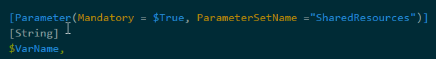 Syntax highlighting on ParameterSetName not working with spaces around ...