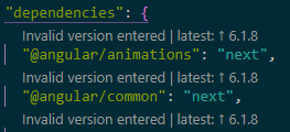 Bug: package version "next" identified as invalid version (#112) · Issues · versionlens / vscode ...