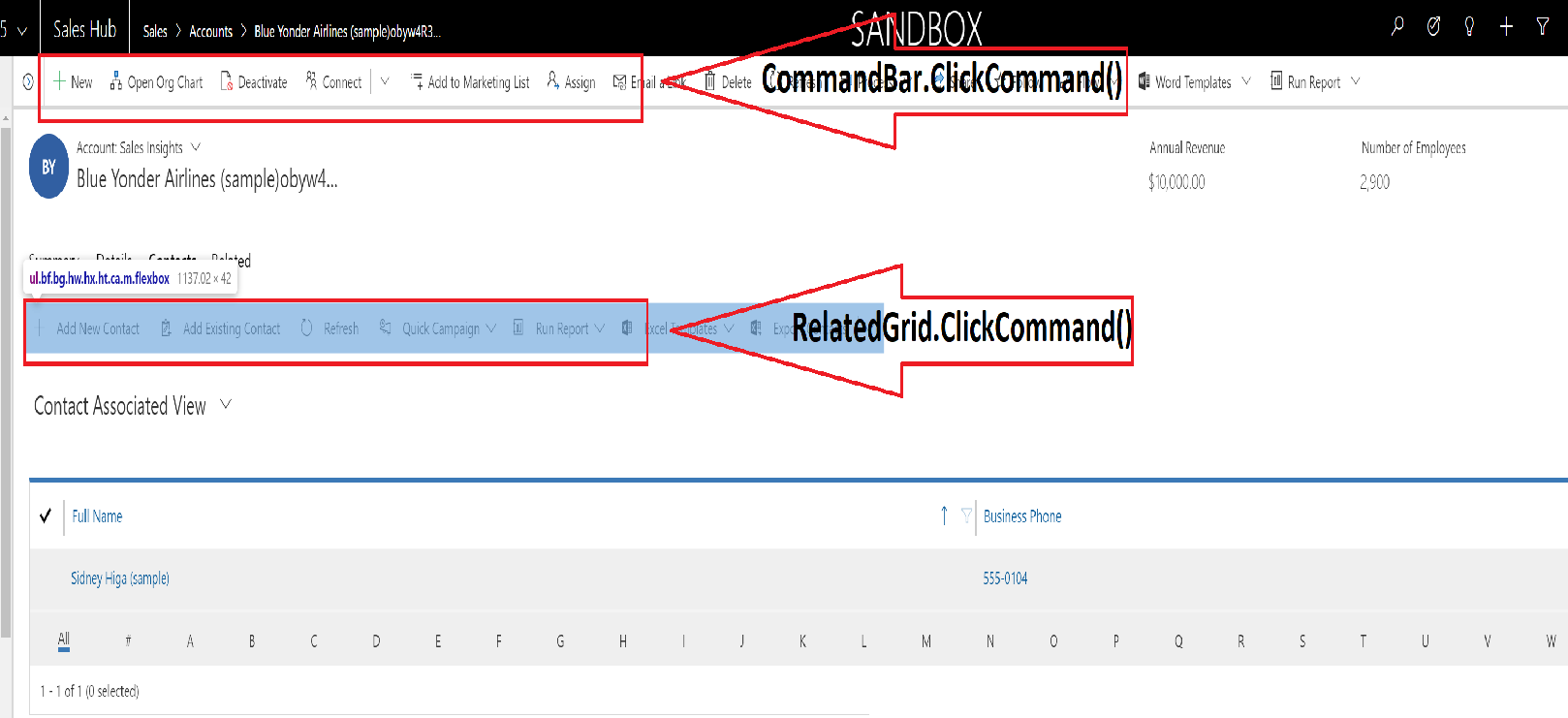 Not able to click on command bar.I have shown the diff where it is not working with images ...